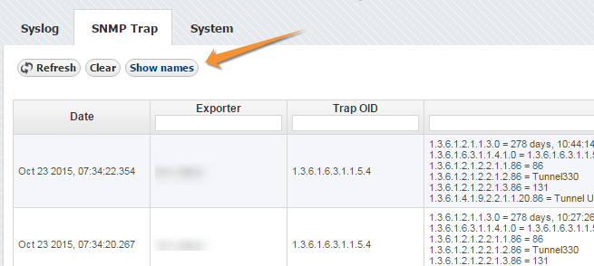 Viewing SNMP Traps - NetVizura 4.2.0 User Guide - NetVizura User Guide